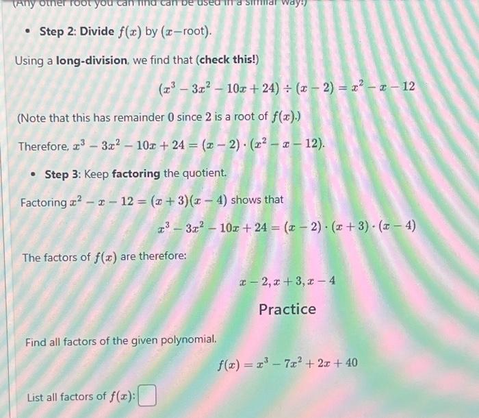 Solved Using a long-division, we find that (check this!) | Chegg.com