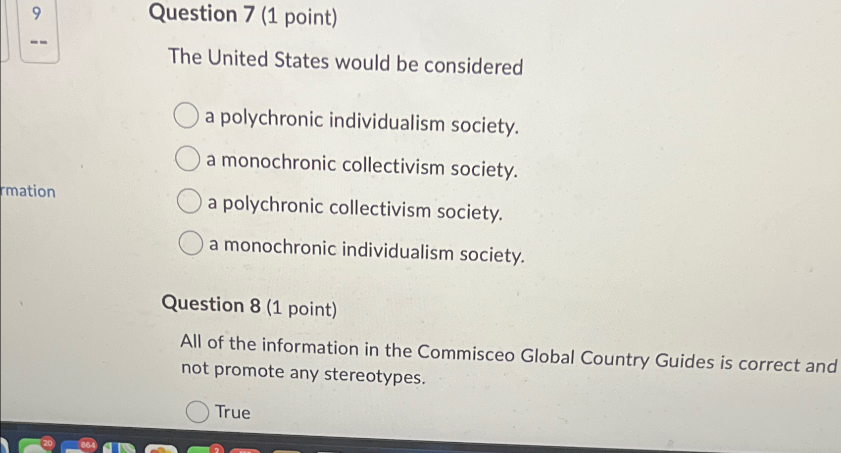 Solved Question 7 (1 ﻿point)The United States would be | Chegg.com