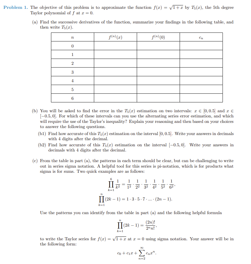 Solved Problem 1. ﻿The objective of this problem is to | Chegg.com