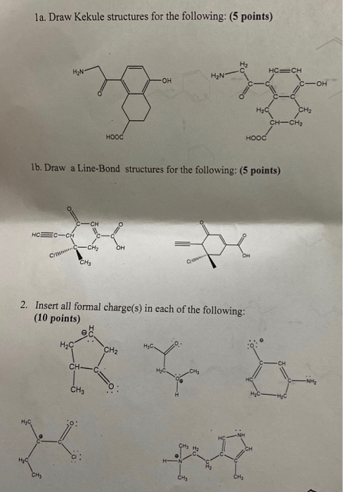 Solved la. Draw Kekule structures for the following: (5 | Chegg.com