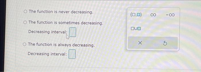 Solved use interval notation to write the intervals over | Chegg.com