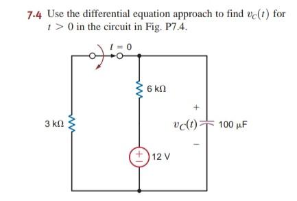 Solved 7.4 Use the differential equation approach to find | Chegg.com