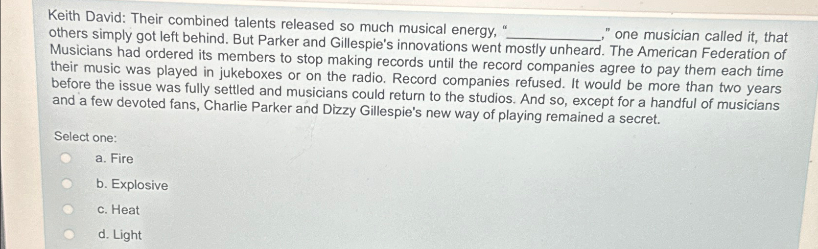 Solved Keith David: Their combined talents released so much | Chegg.com