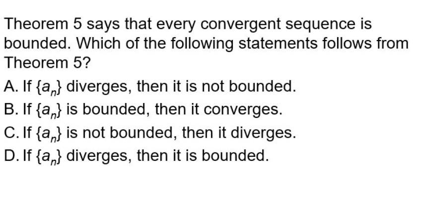 Solved Theorem 5 says that every convergent sequence | Chegg.com Solved Theorem 5 says that every convergent sequence | Chegg.com