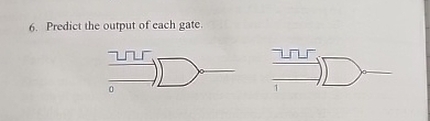 Solved Predict the output of each gate.Predict the output of | Chegg.com