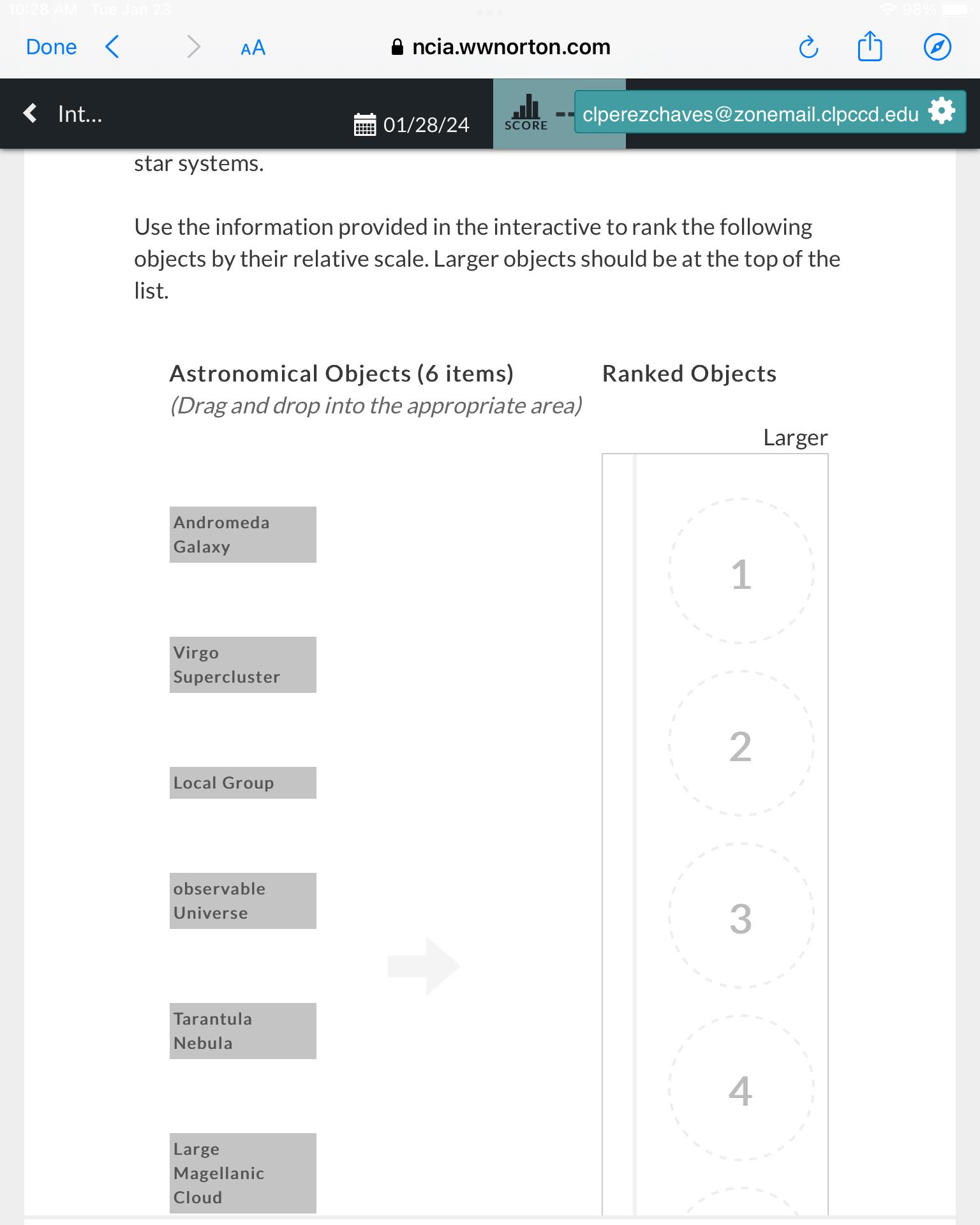 Solved DoneAAO ncia.wwnorton.comc(a)Int...0128?24SCORE -- | Chegg.com