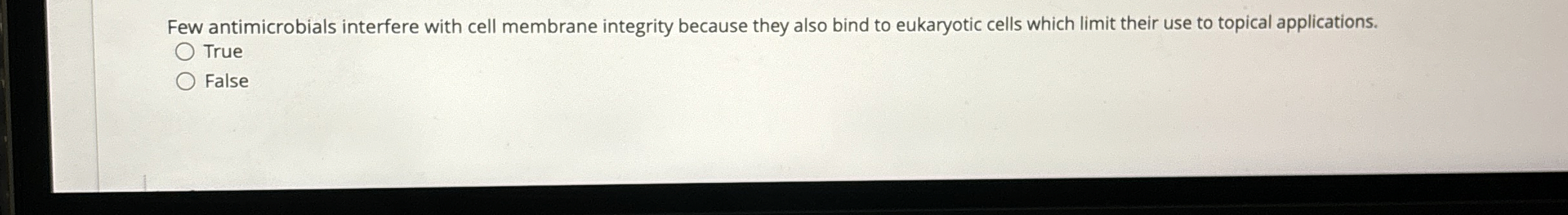 Solved Few antimicrobials interfere with cell membrane | Chegg.com