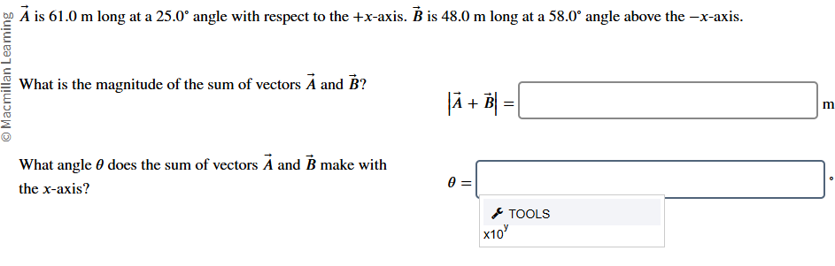 Solved What is ﻿the magnitude of ﻿the sum of ﻿vectors vec(A) | Chegg.com