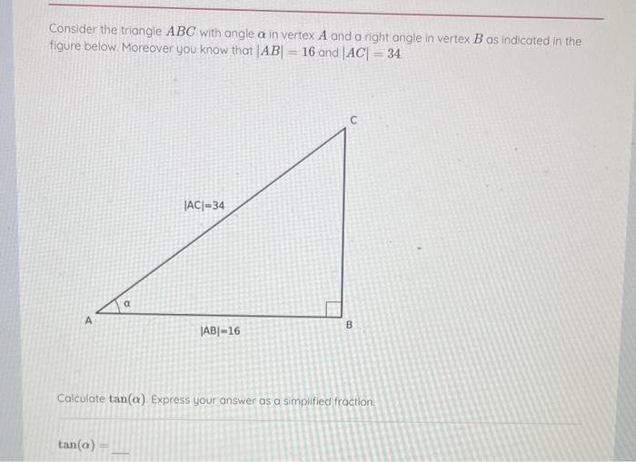 Solved Consider the triangle ABC with angle α in vertex A | Chegg.com