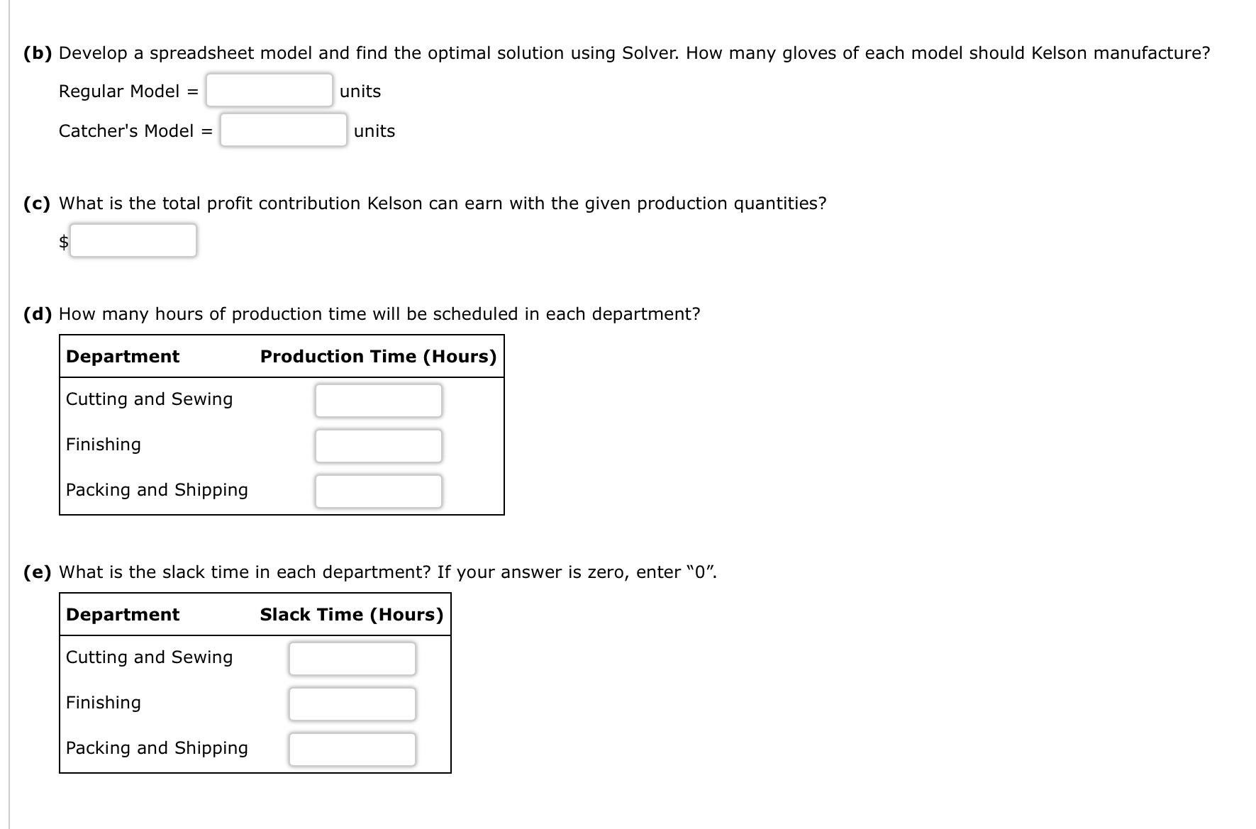 Solved (b) ﻿Develop a spreadsheet model and find the optimal | Chegg.com