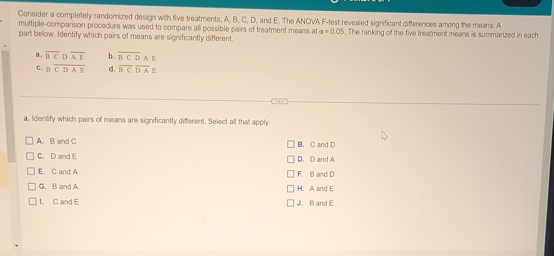 Solved Consider a completely randomized design with five | Chegg.com