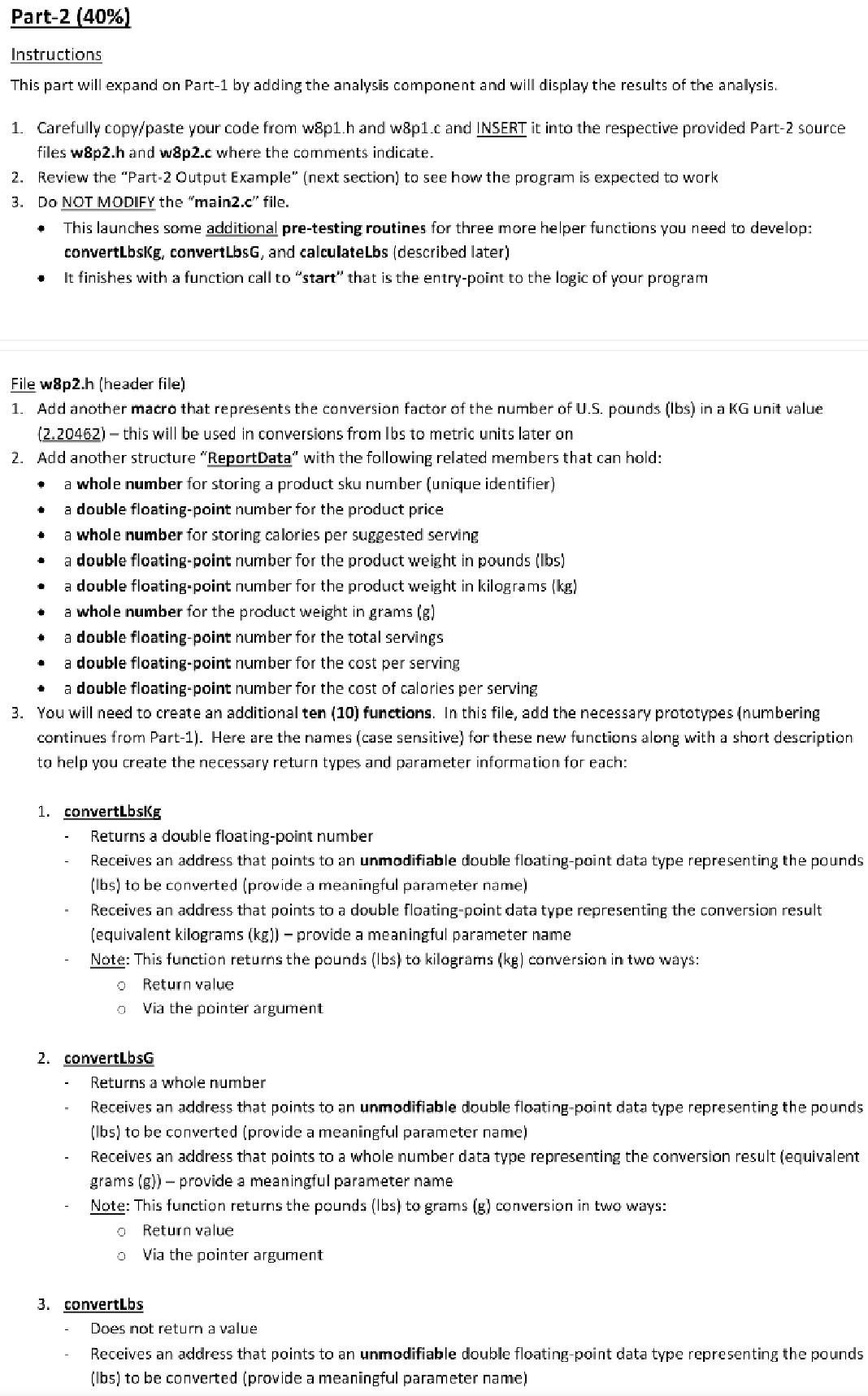 Solved Part-2 (40%) Instructions This part will expand on | Chegg.com