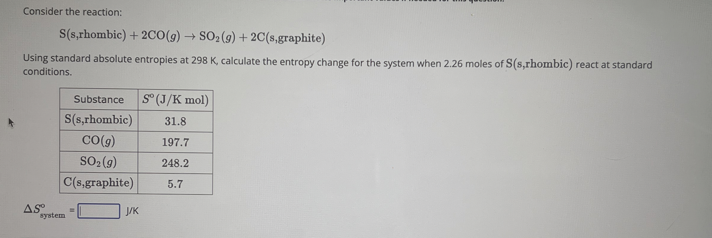 Solved Consider the reaction:Using standard absolute | Chegg.com
