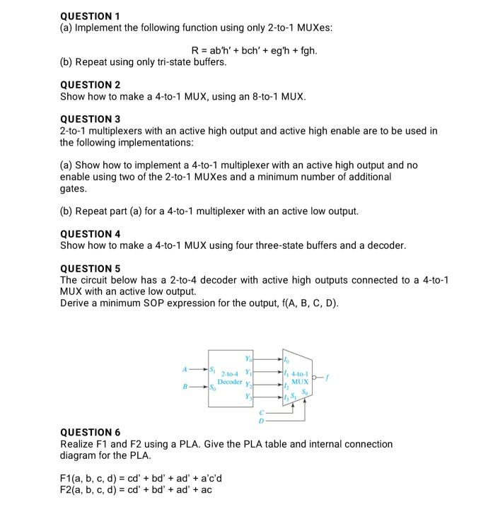 Solved 1-6 I have Logic Design assignment can you please | Chegg.com