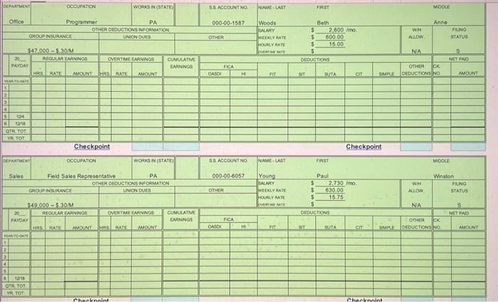 payroll accounting 2023 edition chapter 7payroll | Chegg.com