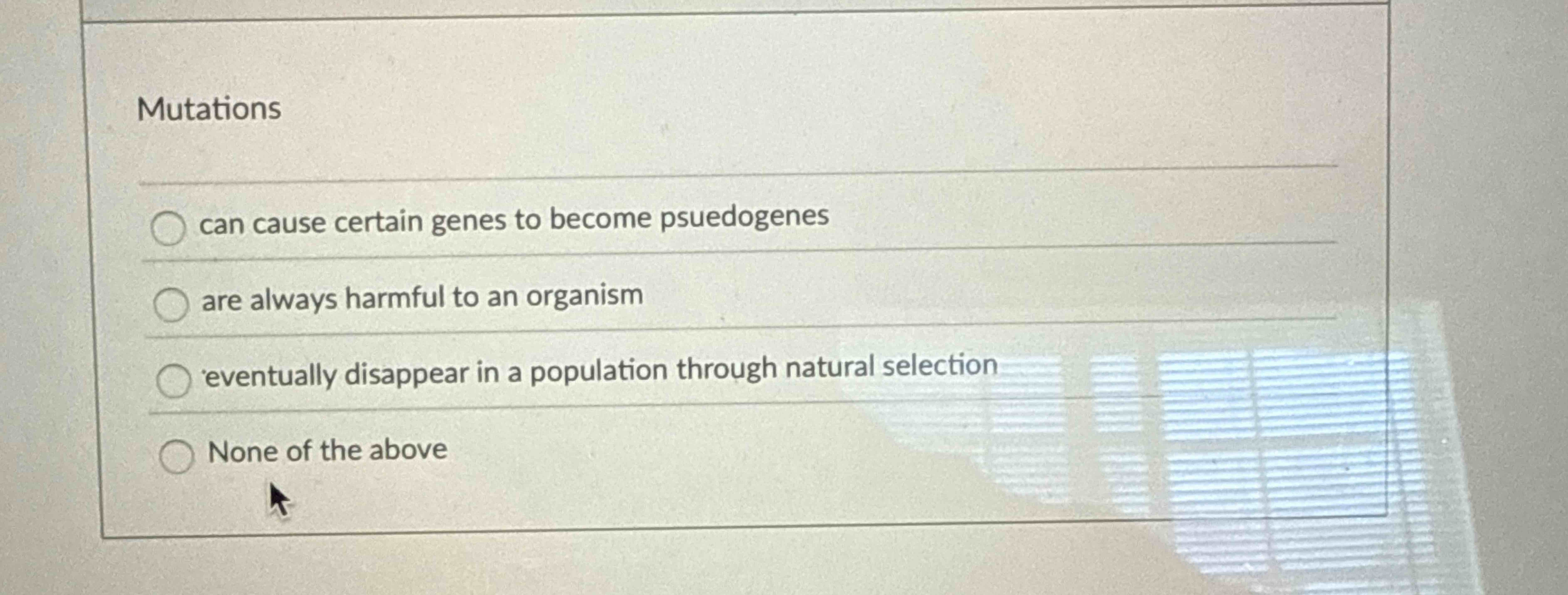 Solved Mutationscan cause certain genes to become | Chegg.com