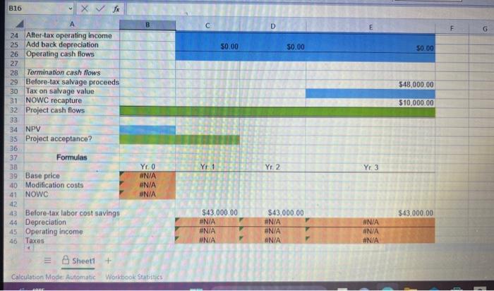Solved Excel Online Structured Activity: New project | Chegg.com