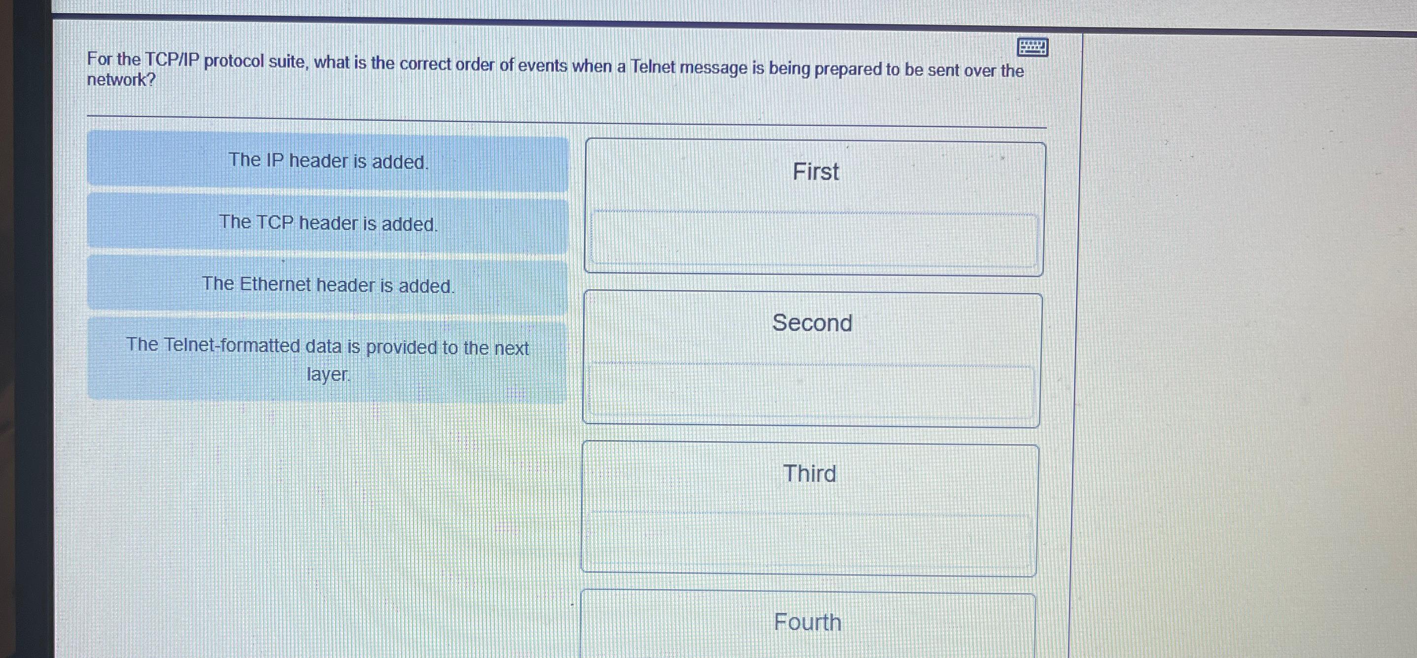 Solved For The Tcpip Protocol Suite What Is The Correct 0212