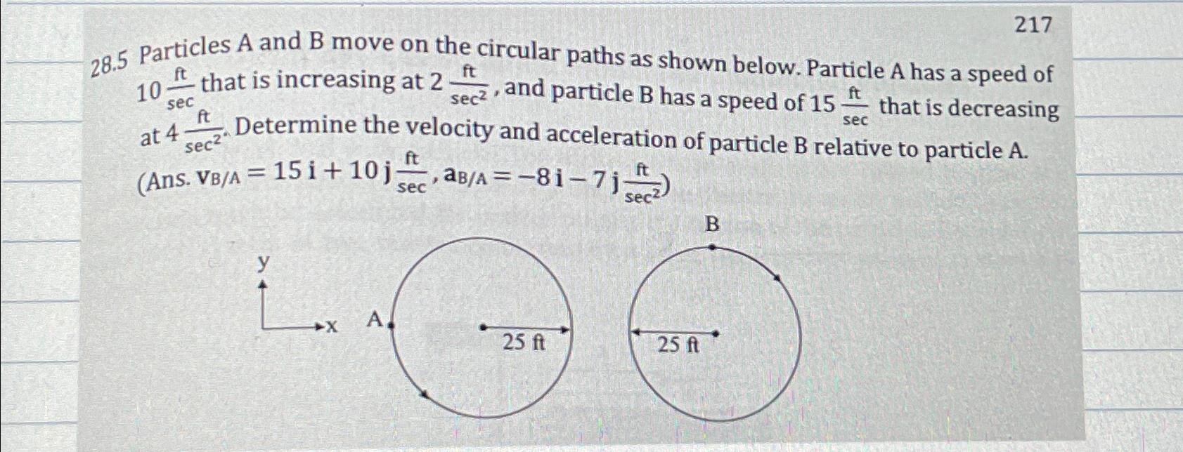 Solved 21728.5 ﻿Particles A and B move on the circular paths | Chegg.com