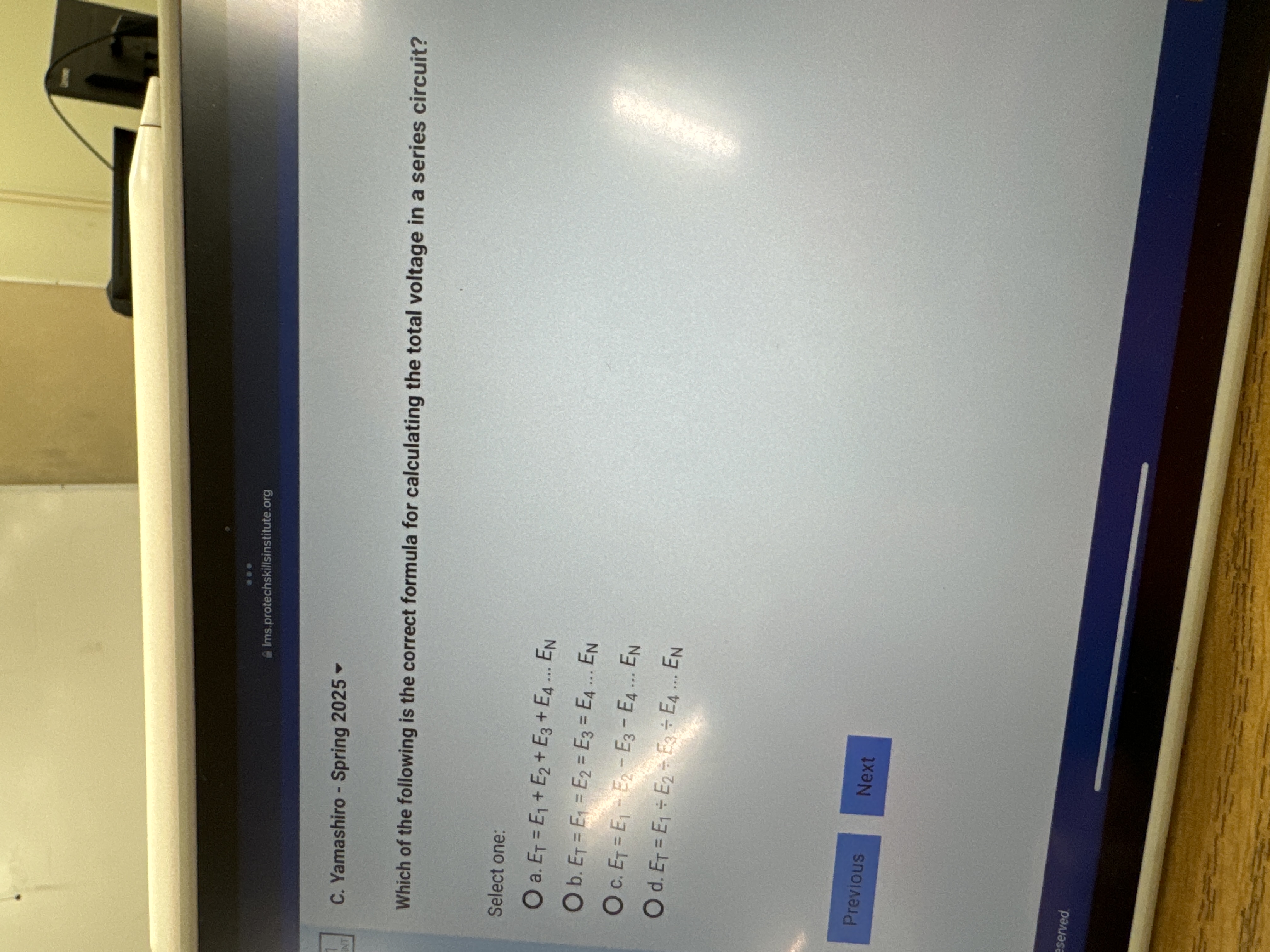 Solved C. ﻿Yamashiro - ﻿Spring 2025Which of ﻿the following | Chegg.com