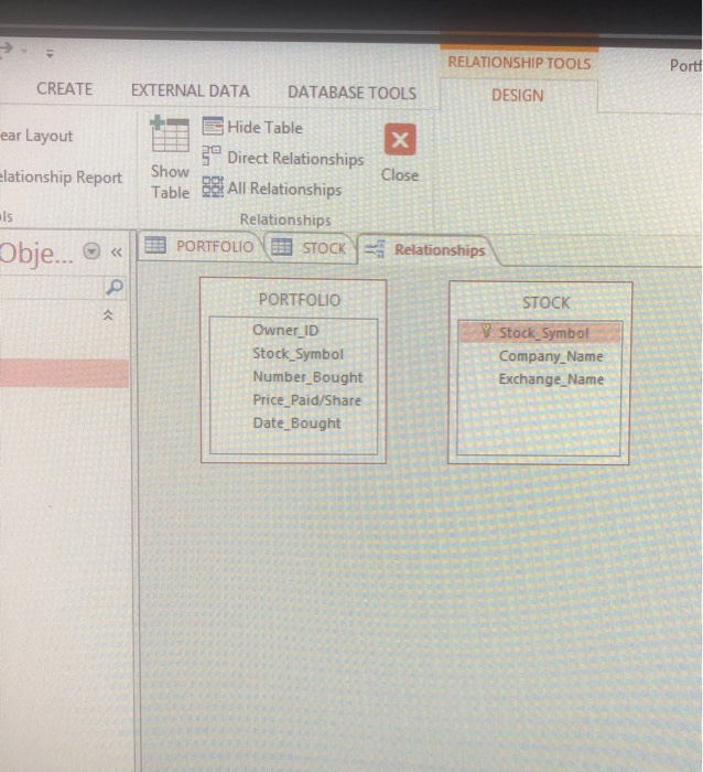 Solved Portt RELATIONSHIP TOOLS CREATE EXTERNAL DATA | Chegg.com