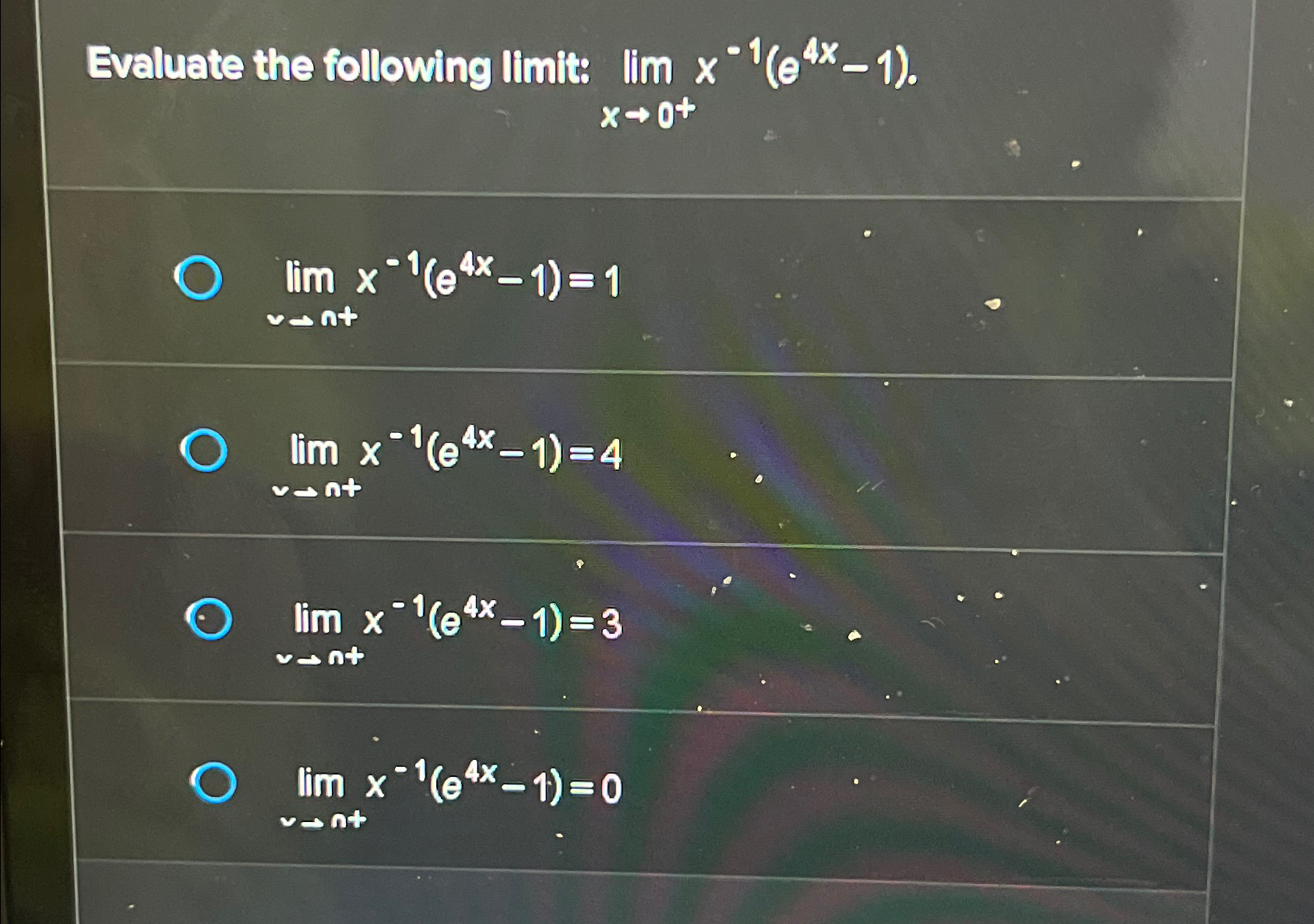 Solved Evaluate the following limit: | Chegg.com