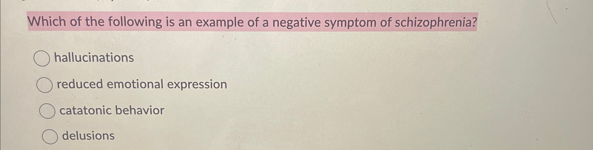Solved Which of the following is an example of a negative | Chegg.com