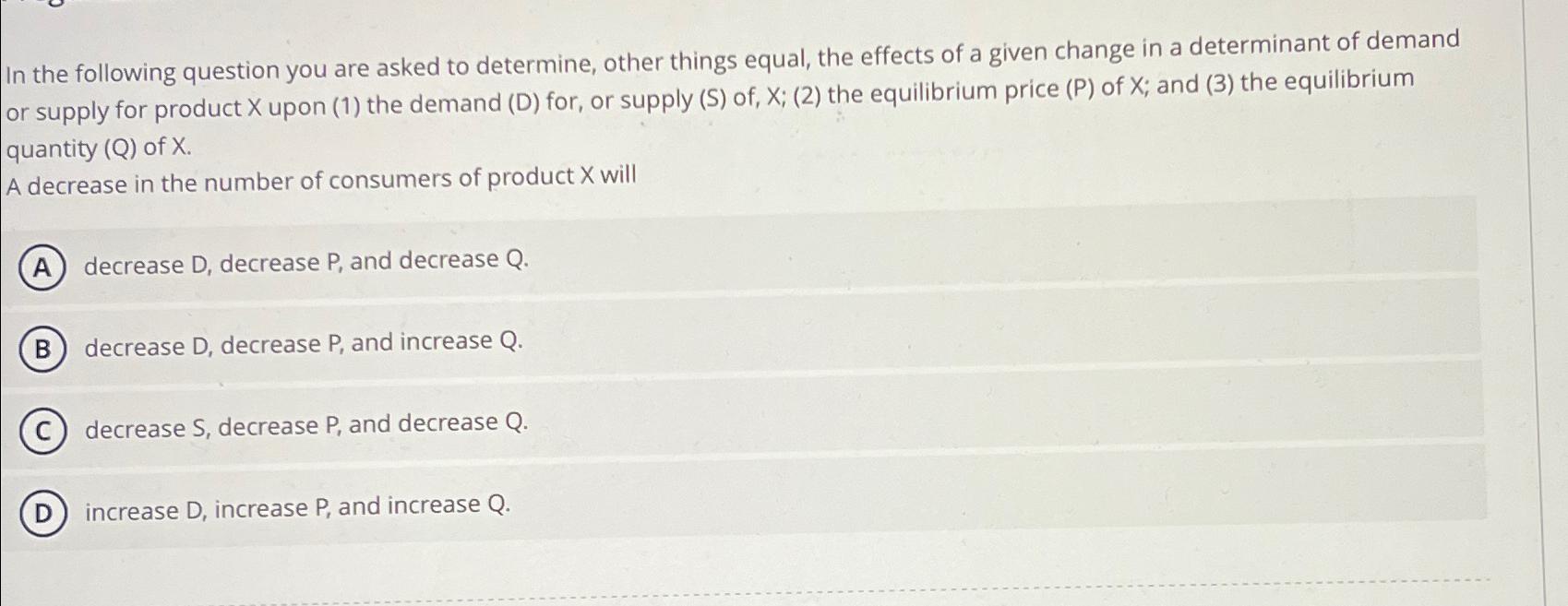 Solved In the following question you are asked to determine, | Chegg.com