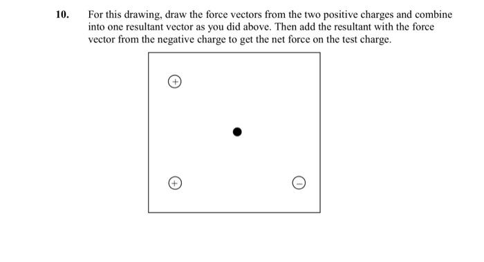 Solved 10. For this drawing, draw the force vectors from the | Chegg.com
