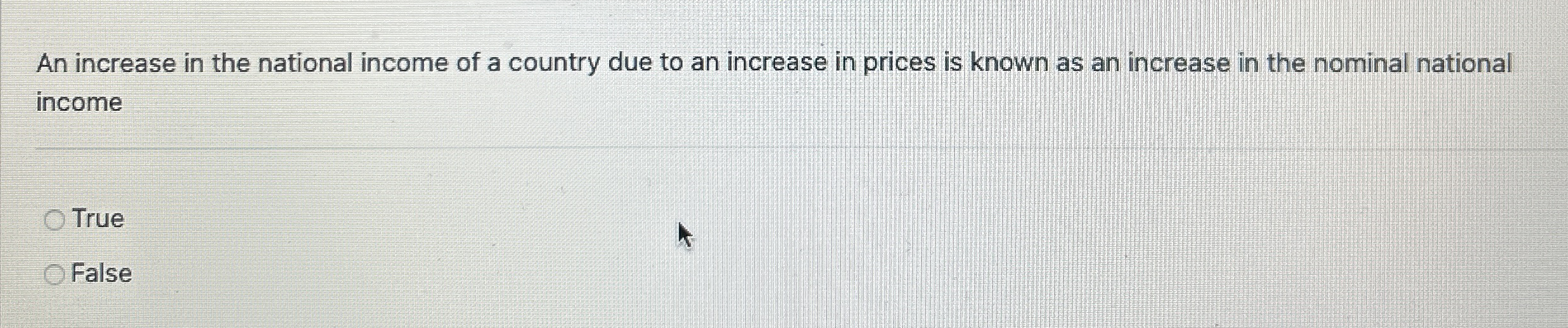 Solved An increase in the national income of a country due | Chegg.com