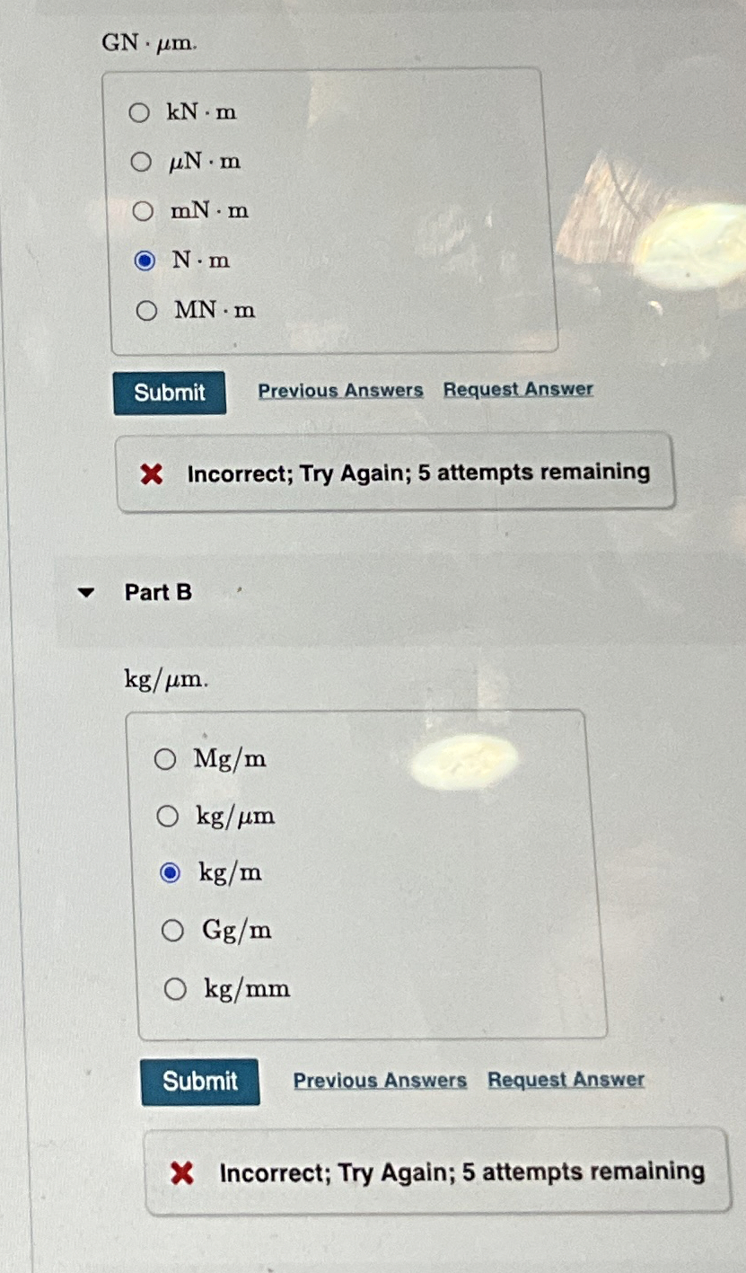 Solved GN*μmkN*mμN*mmN*mN*mMN*mPrevious AnswersRequest | Chegg.com