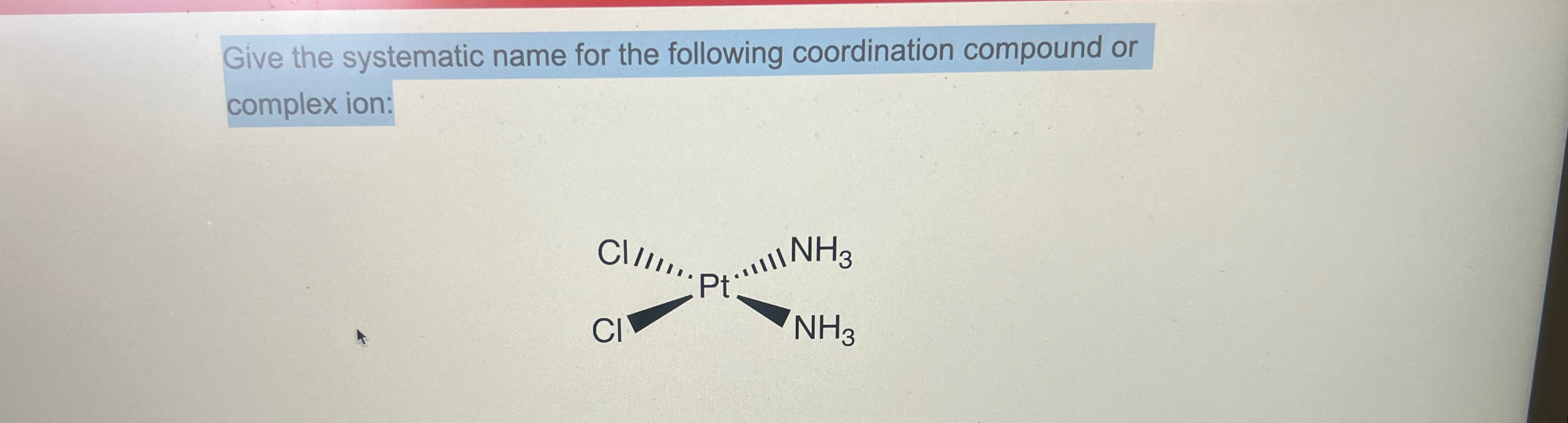 Solved Give the systematic name for the following | Chegg.com