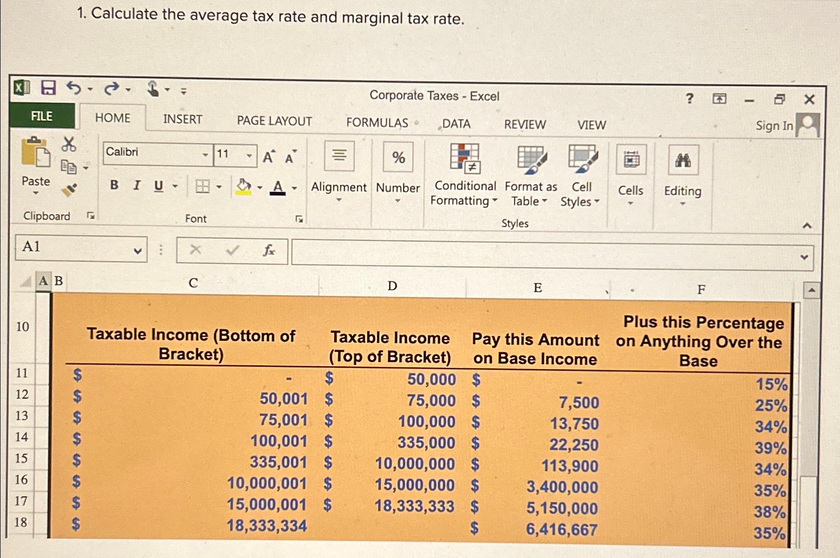 Solved Calculate the average tax rate and marginal tax rate. | Chegg.com