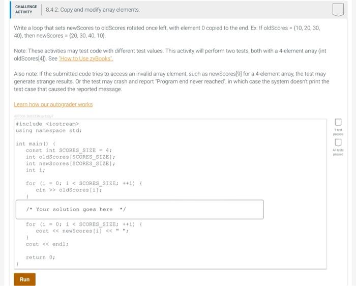Solved Activity 842 Copy And Modify Array Elements Write