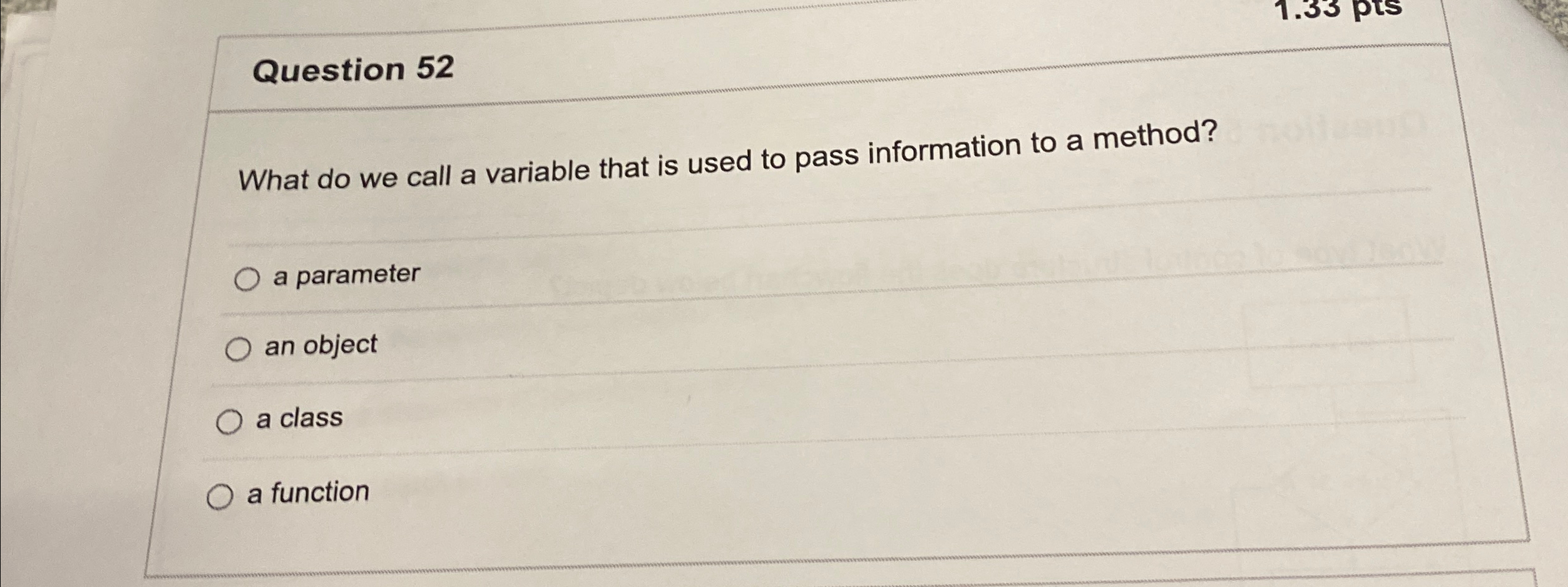Solved Question 52What do we call a variable that is used to | Chegg.com
