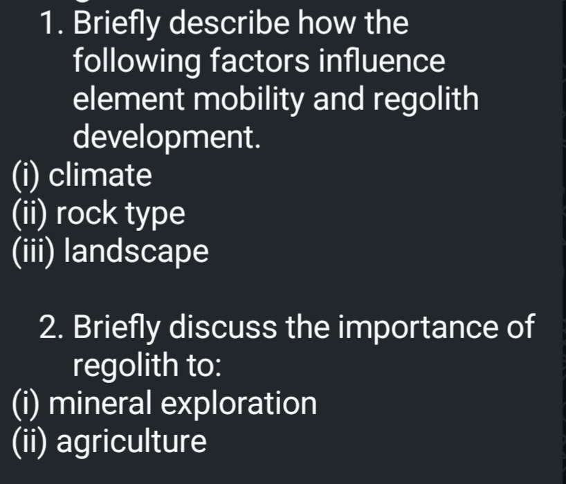 Solved Briefly describe how the following factors influence | Chegg.com