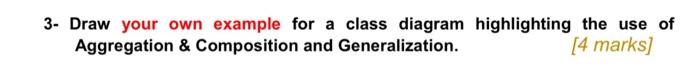 Solved Draw your own example for a class diagram | Chegg.com