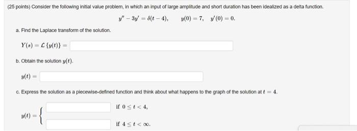 Solved (25 points) Consider the following inital value | Chegg.com