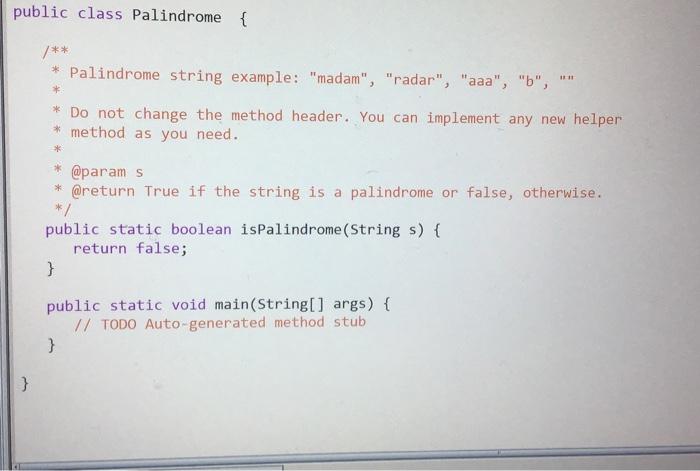 Solved Task 2: Modify the Palindrome.java to build a GUI | Chegg.com