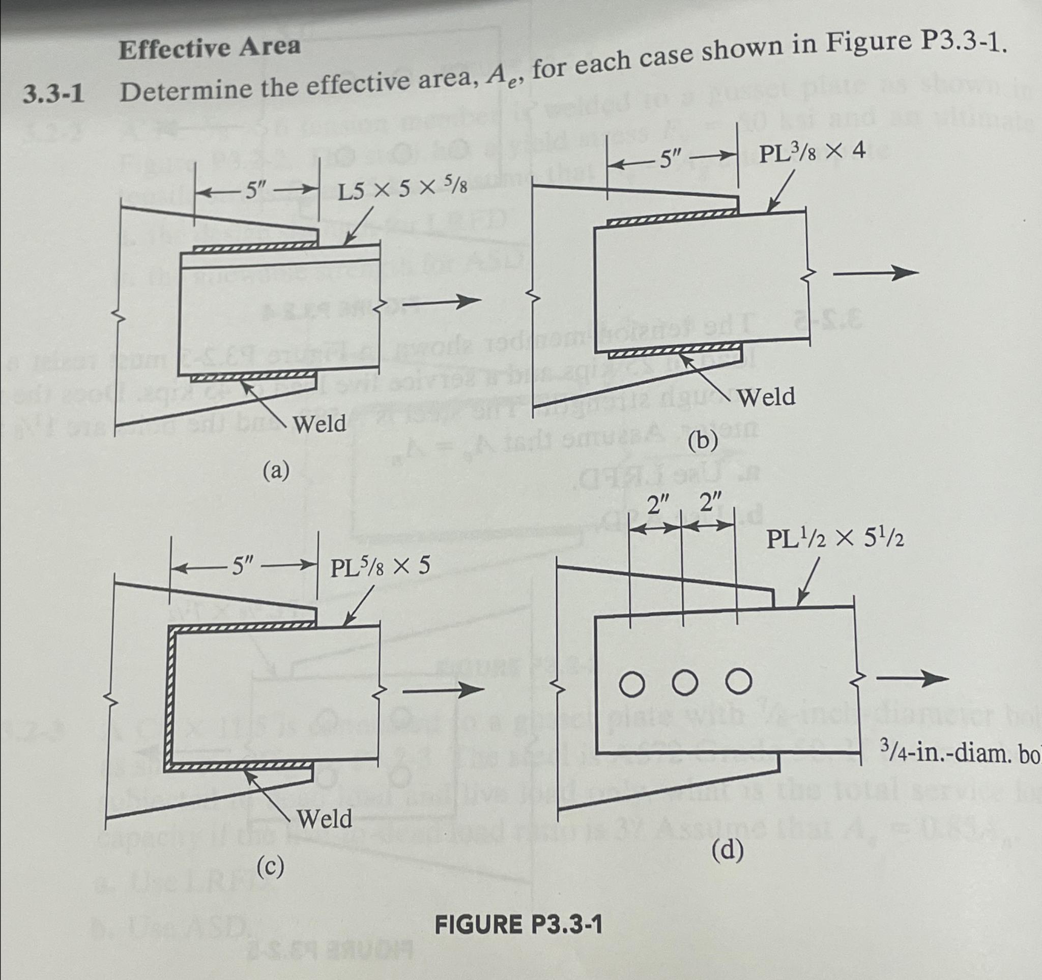 Solved Effective Area3.3-1 ﻿Determine the effective area, | Chegg.com