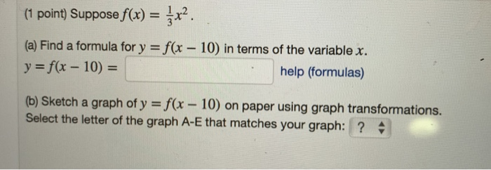 Solved (1 point) Suppose f(x) = 1x2. (a) Find a formula for | Chegg.com