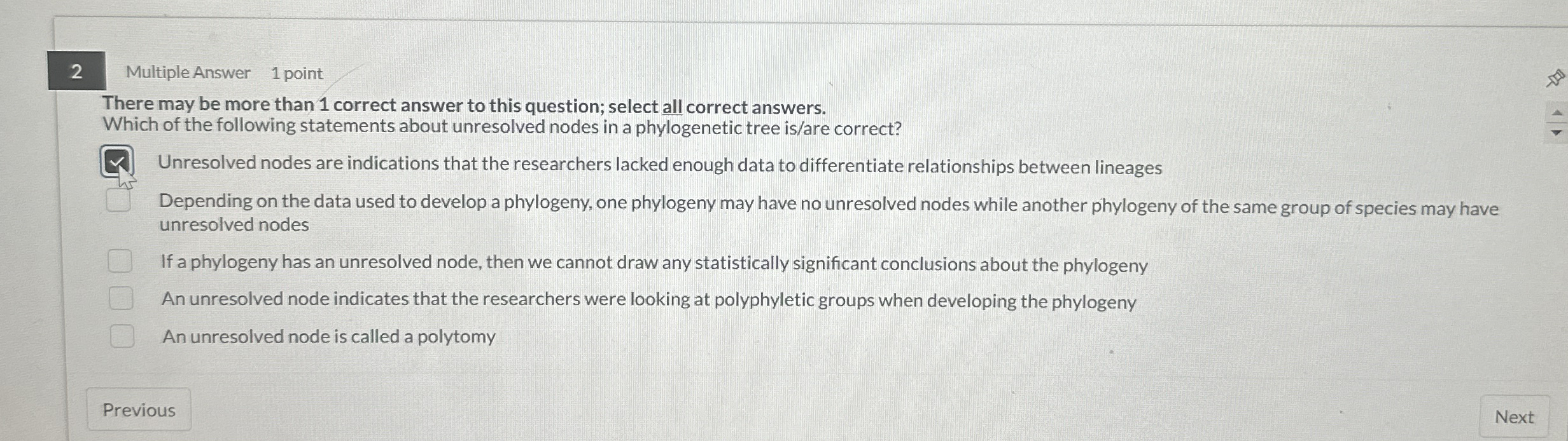 Solved 2Multiple Answer1 ﻿pointThere may be more than 1 | Chegg.com