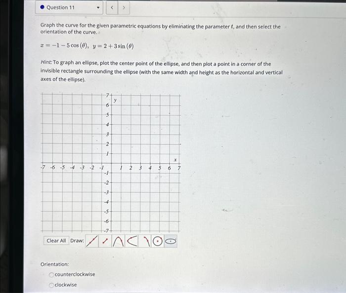 Solved Graph The Curve For The Given Parametric Equations By