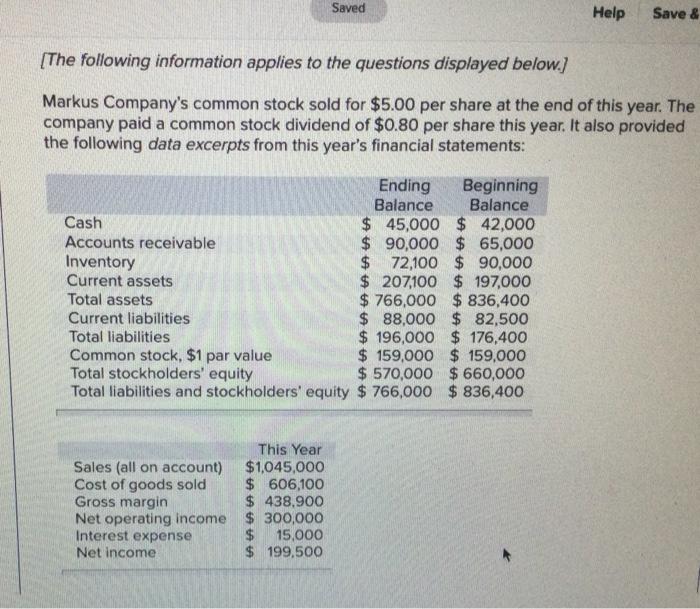 Solved Saved Help Save & [The following information applies | Chegg.com