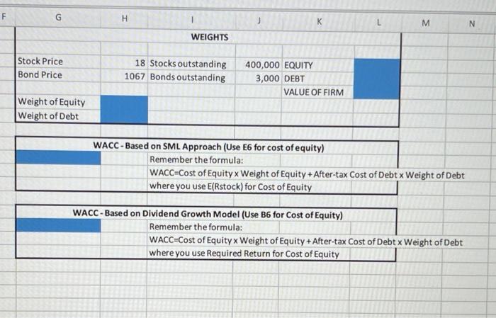 Solved \begin{tabular}{|l|l|} \hline WACC-Based on SML | Chegg.com