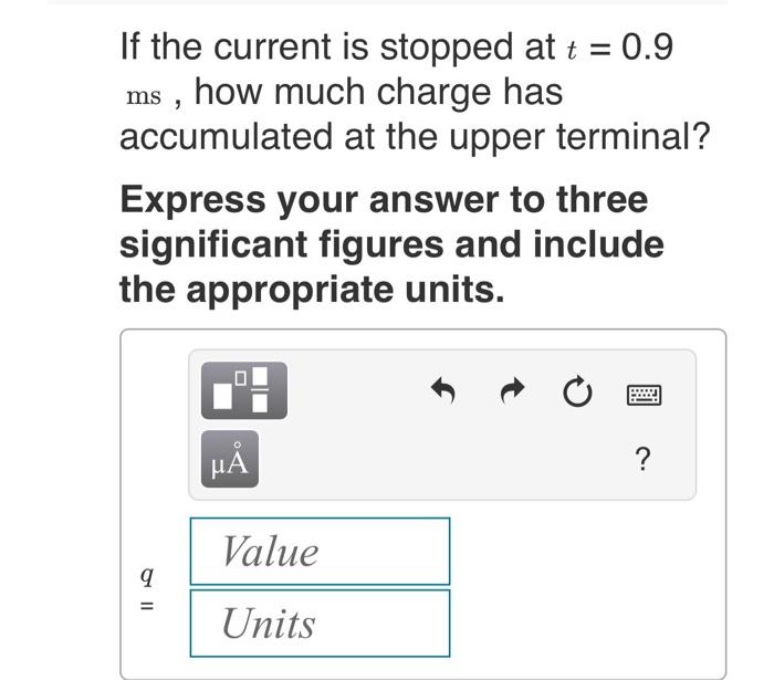 Solved There is no charge at the upper terminal of the | Chegg.com