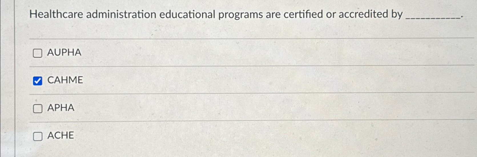 Solved Healthcare administration educational programs are | Chegg.com