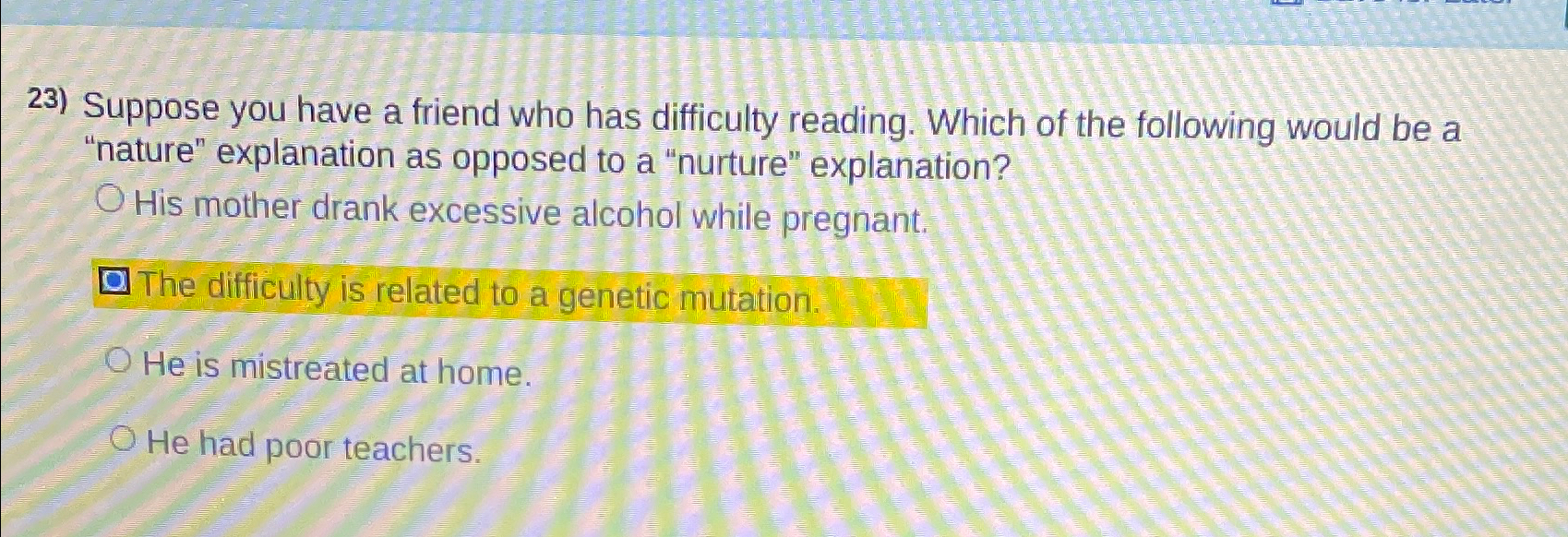 Solved Suppose you have a friend who has difficulty reading. | Chegg.com