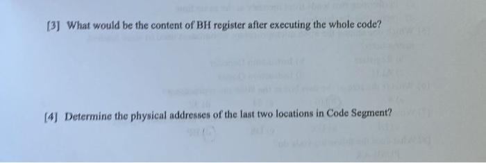 Solved Given the following 8086 assembly and machine code | Chegg.com