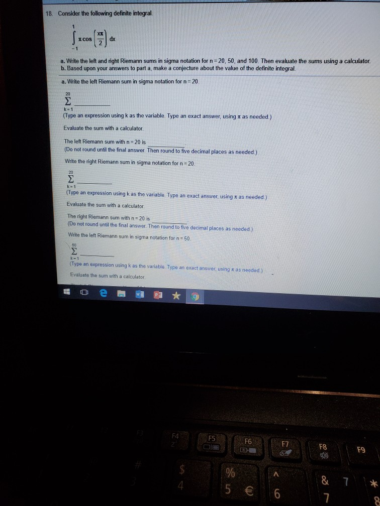 Solved Write the right Riemann sum in sigma notation for n= | Chegg.com